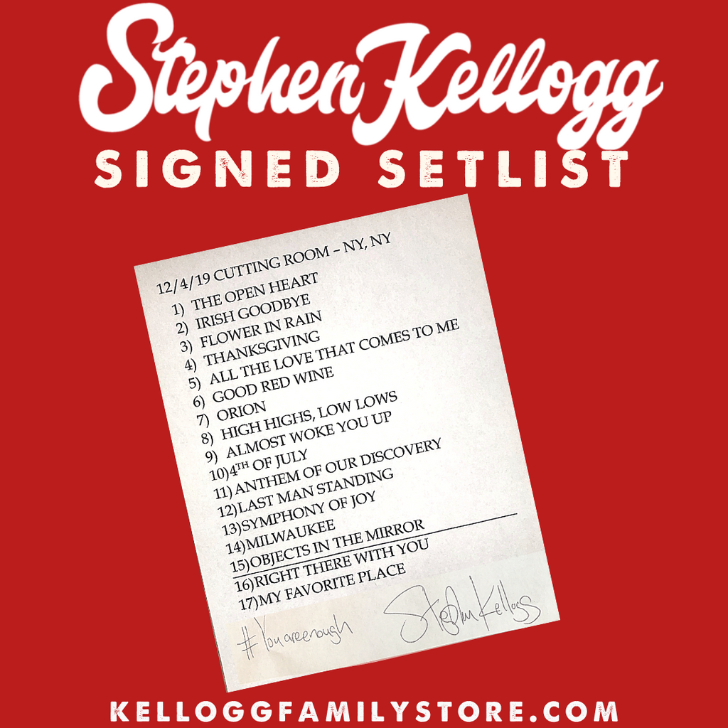 Signed Setlist – Stephen Kellogg
